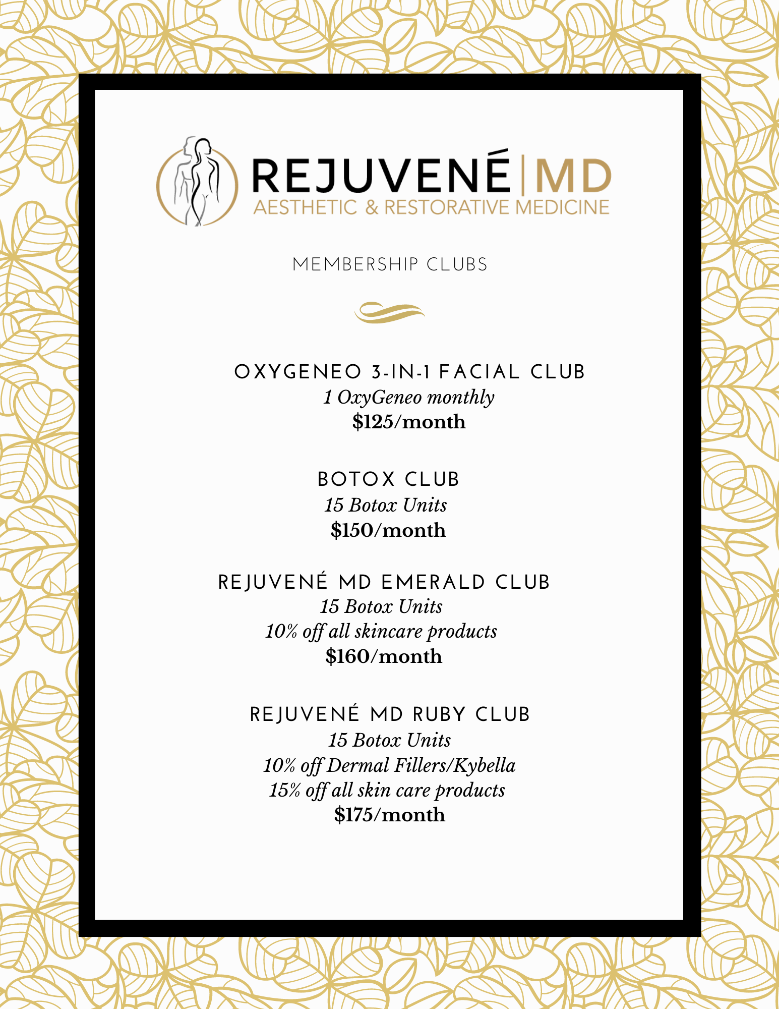 Rejuvené MD CLUBS El Paso TX | Rejuvene MD